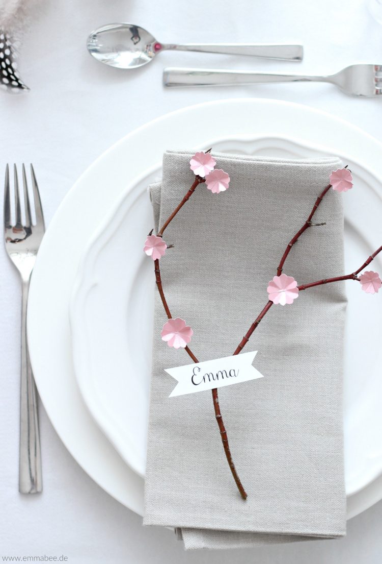 {DIY} Festliche Kirschblüten Deko - Emma Bee